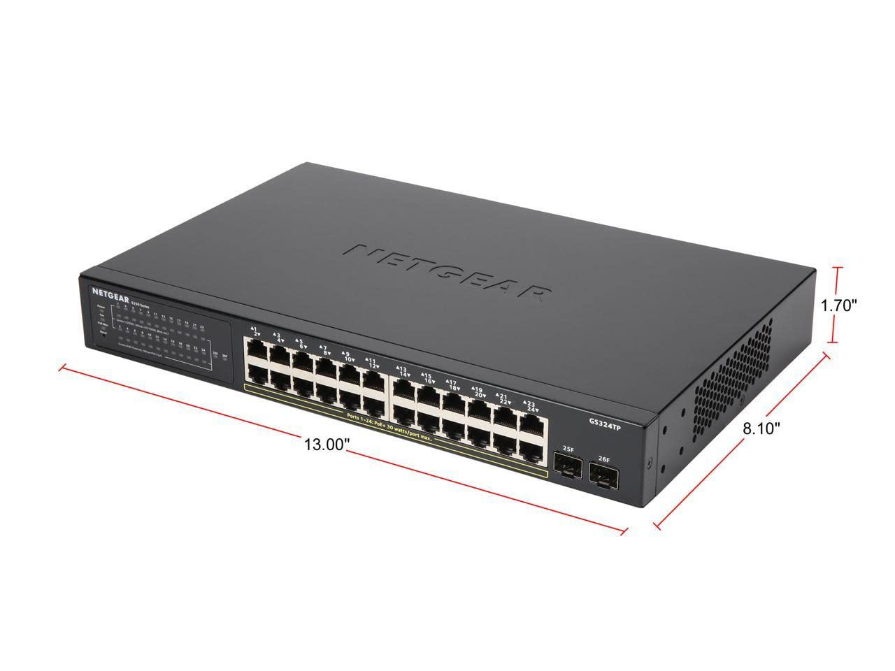 GetUSCart- NETGEAR 26-Port PoE Gigabit Ethernet Smart Switch (GS324TP ...