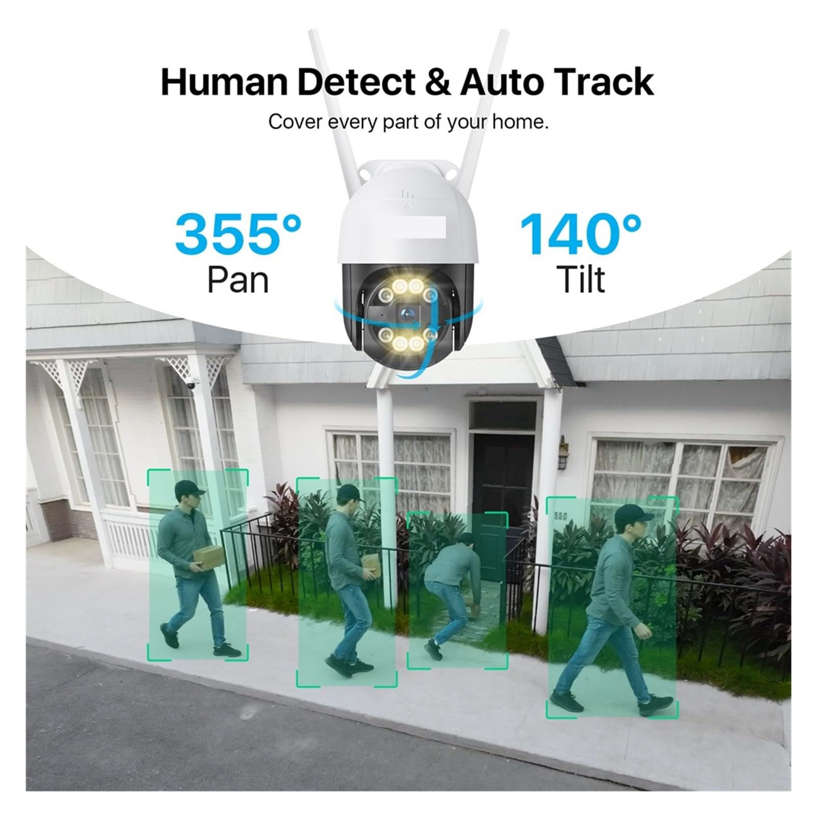 GetUSCart- QDVOPHZA 3MP Wireless PTZ Camera System 12.5 Inch LCD ...