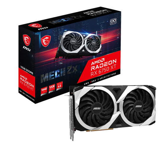 GetUSCart- MSI Gaming Radeon RX 6750 XT 192-bit 12GB GDDR6 DP/HDMI Dual ...