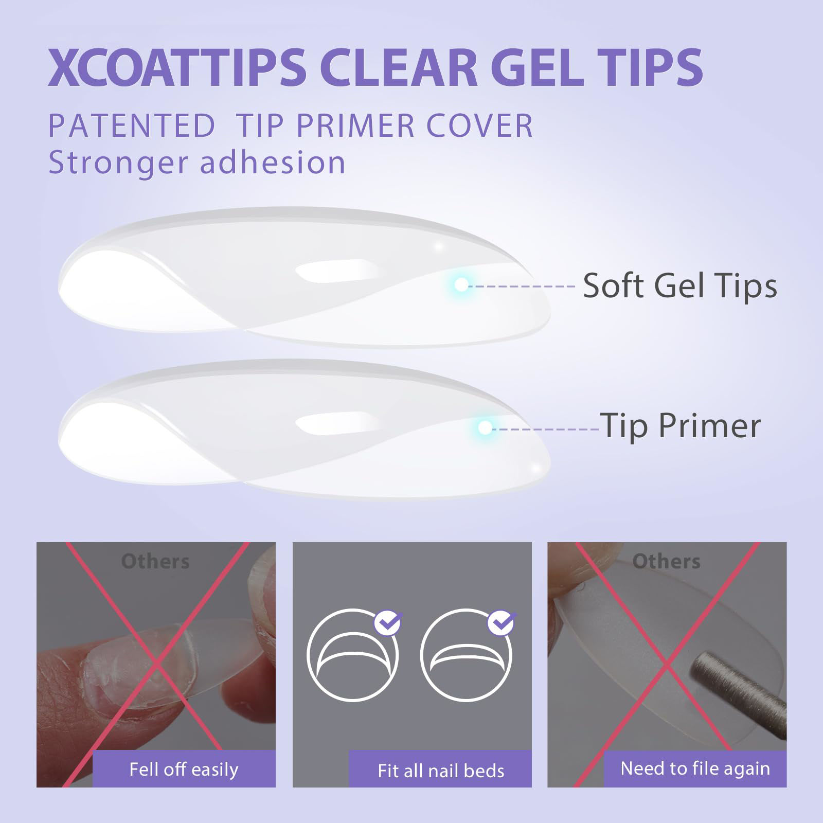 GetUSCart- Extra Short Almond Nail Tips - BTArtbox XCOATTIPS Gel Nail ...