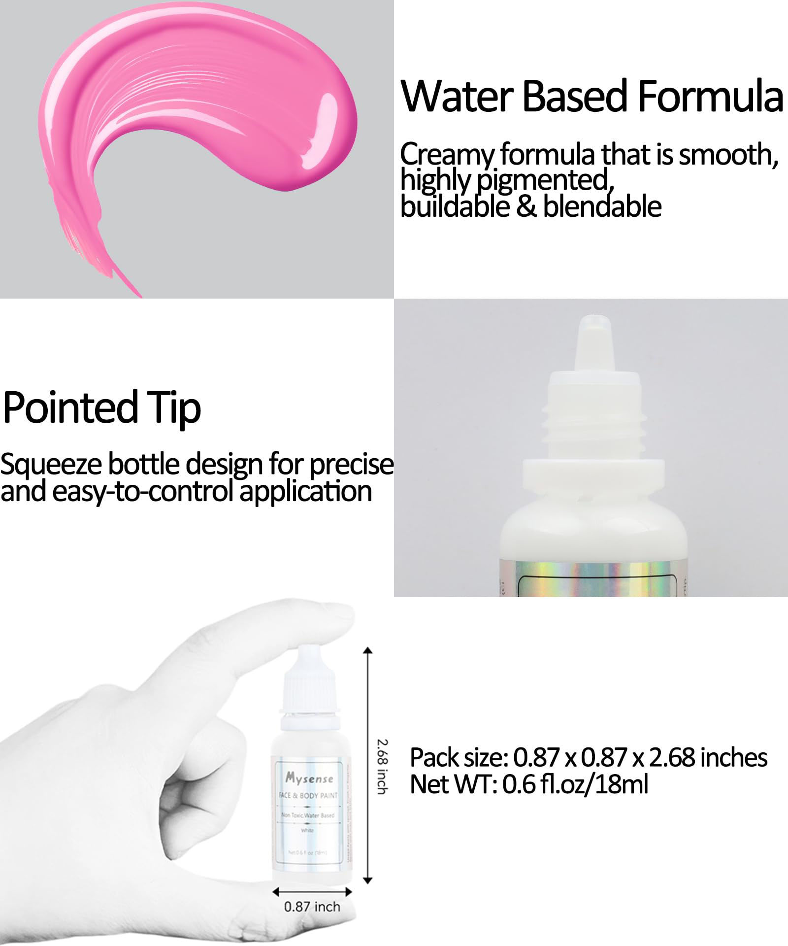 GetUSCart- Mysense Hot Pink Face Body Paint,Easter Bunny Face Paint ...