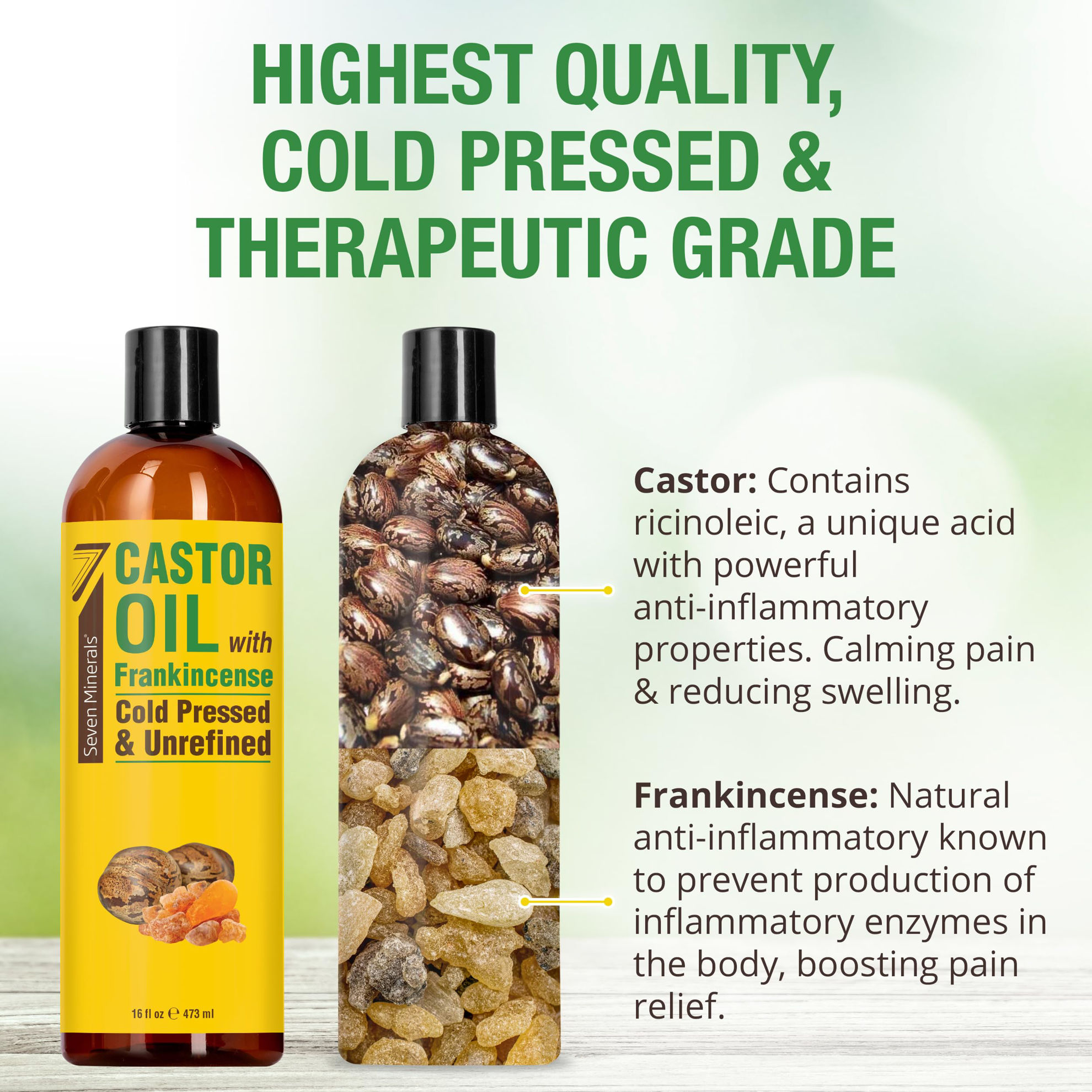 GetUSCart- Seven Minerals Cold Pressed Castor Oil with Frankincense ...