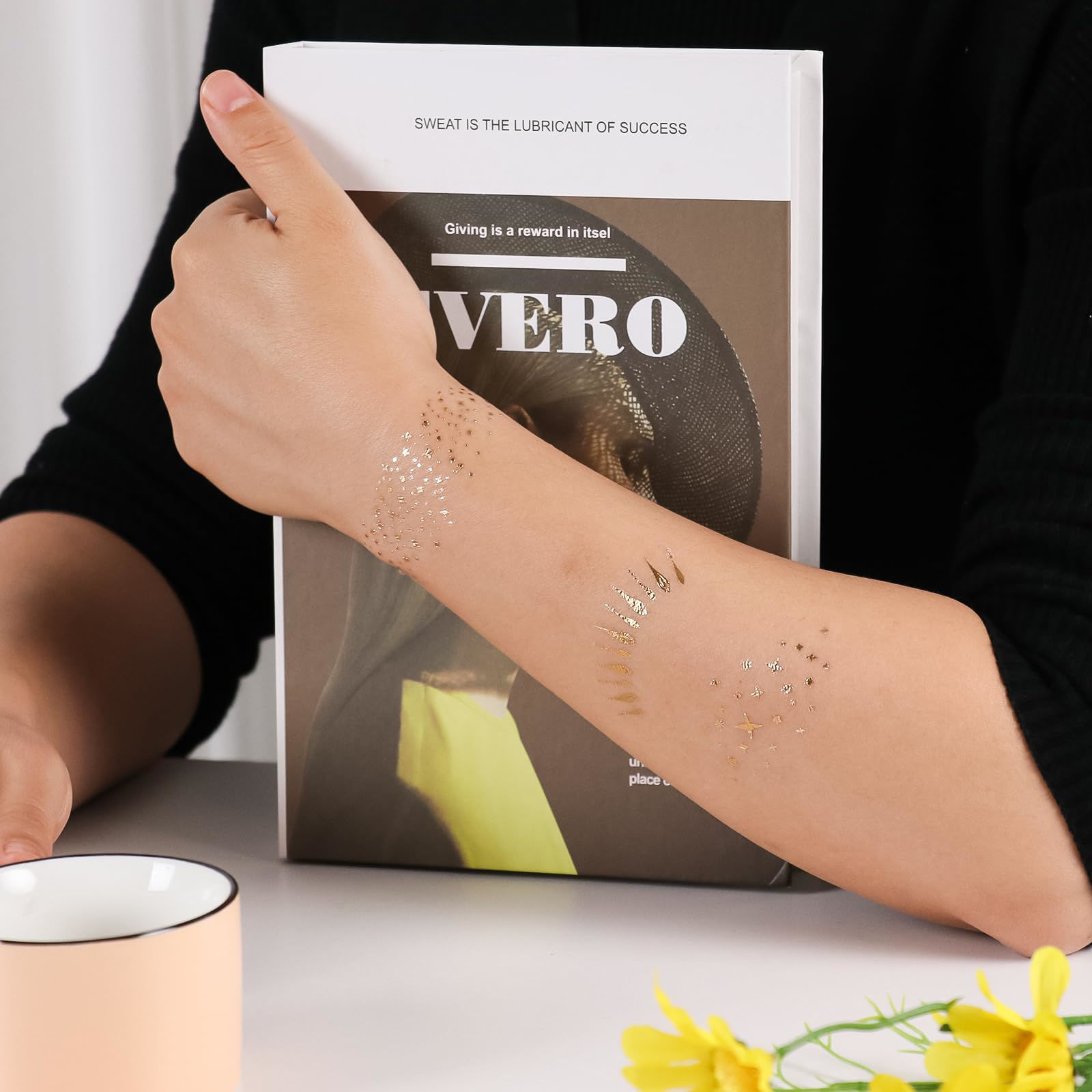 GetUSCart- Glitter Freckles Face Tattoo,Glitter Freckles, Metallic Gold ...