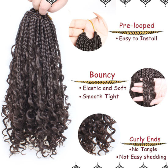 GetUSCart- Beverlee 12 Inch 8 Packs Boho Box Braids Goddess Box Braids ...