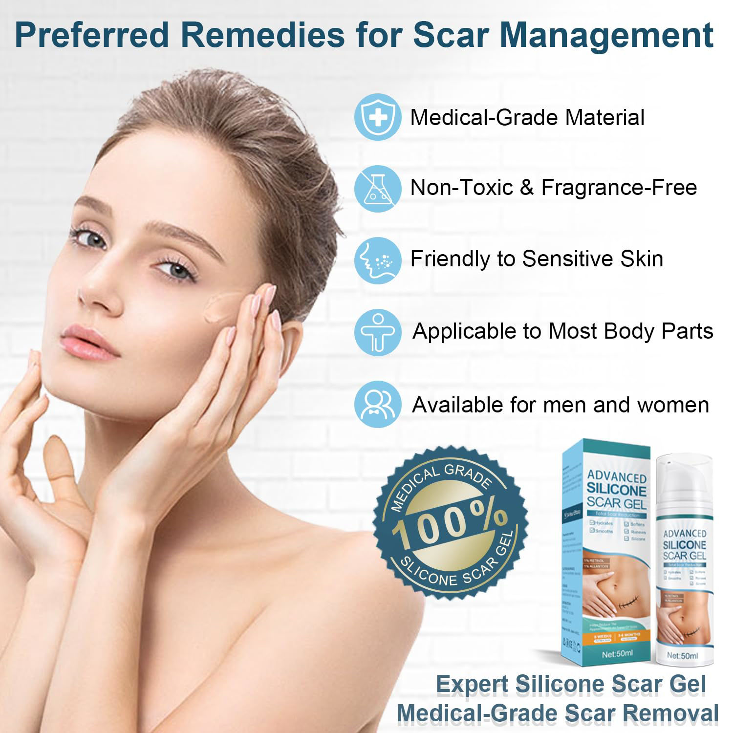 GetUSCart- Advanced Scar Cream, Silicone Scar Gel, Treats Old and New ...