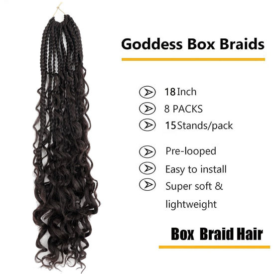 GetUSCart- LMZIM 18 Inch 8 Packs Boho Box Braids Crochet Hair Bohemian ...