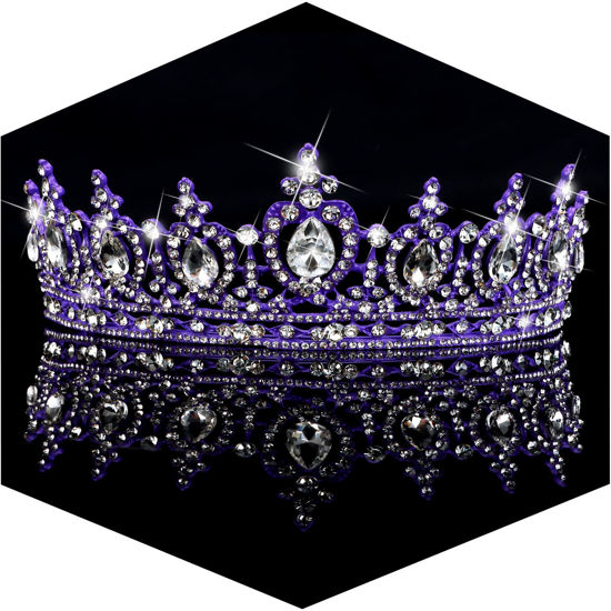 GetUSCart- TOBATOBA Purple Crown Purple Tiaras for Women, Crystal Queen ...