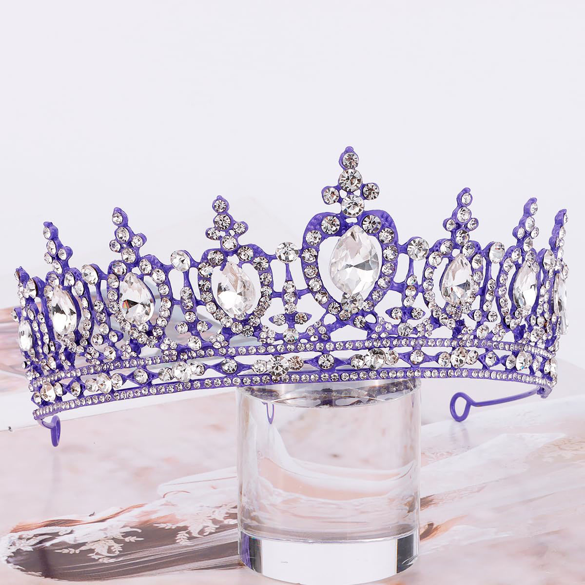 GetUSCart- TOBATOBA Purple Crown Purple Tiaras for Women, Crystal Queen ...