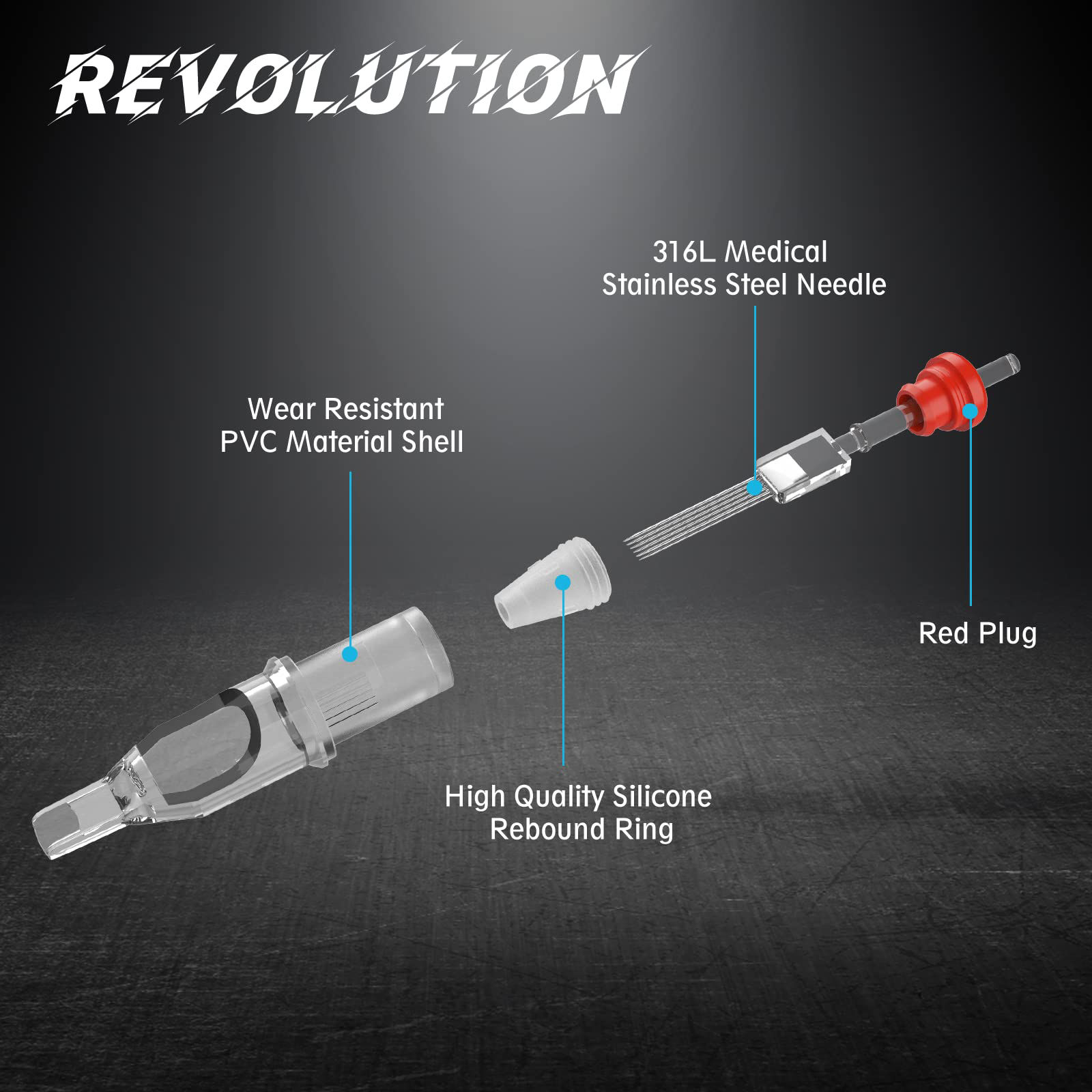 GetUSCart- EZ Tattoo Cartridge Needles - 20Pcs #10 (17RM) Bugpin Round ...