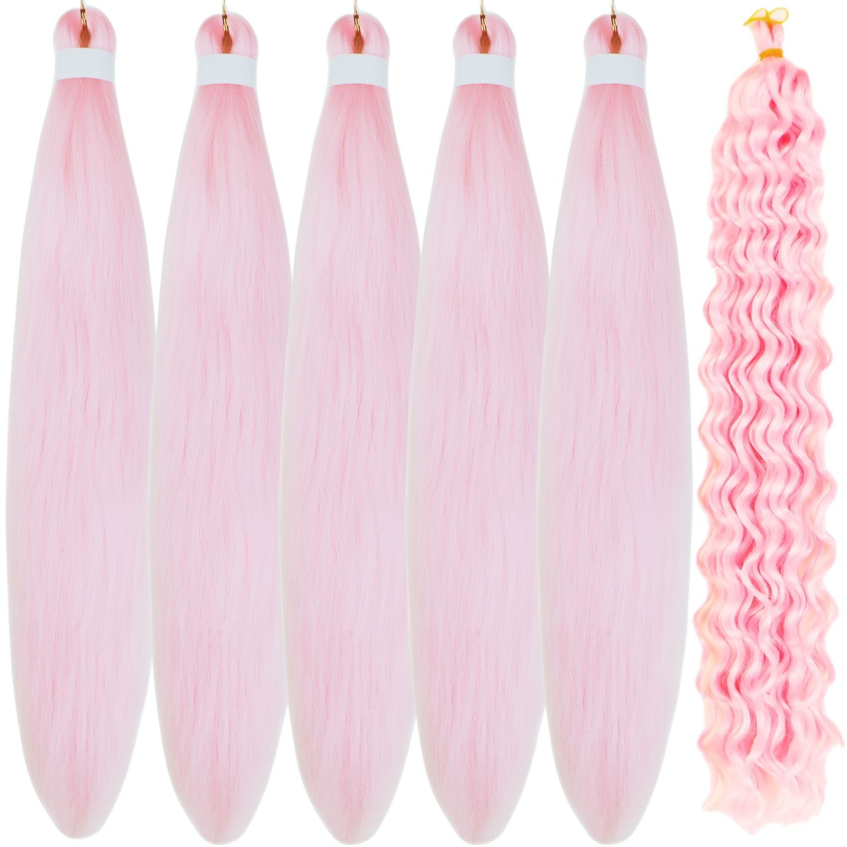 GetUSCart- Leticia Pastel Pink Braiding Hair for Boho Braids Curly Boho ...