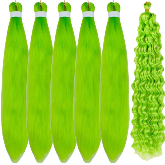 GetUSCart- Leticia Neon Green Braiding Hair for Boho Braids Curly Boho ...