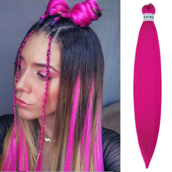 GetUSCart- Gozill Rose Pink Braiding Hair Pre Stretched Box Braid Hair ...