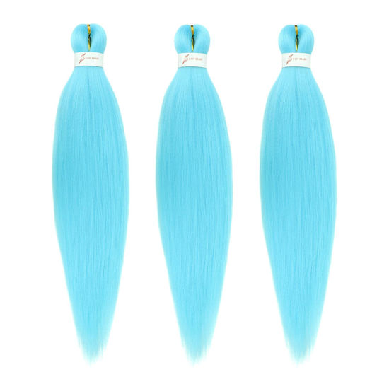 GetUSCart- Dorsanee Light Blue Braiding Hair Pre Stretched 24 Inch 3 ...