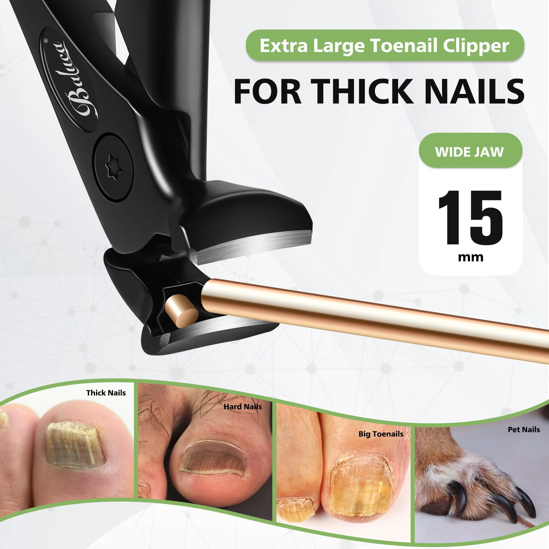 GetUSCart- BALUCA Ergonomic Nail Clipper for Seniors - Toenail Clipper ...