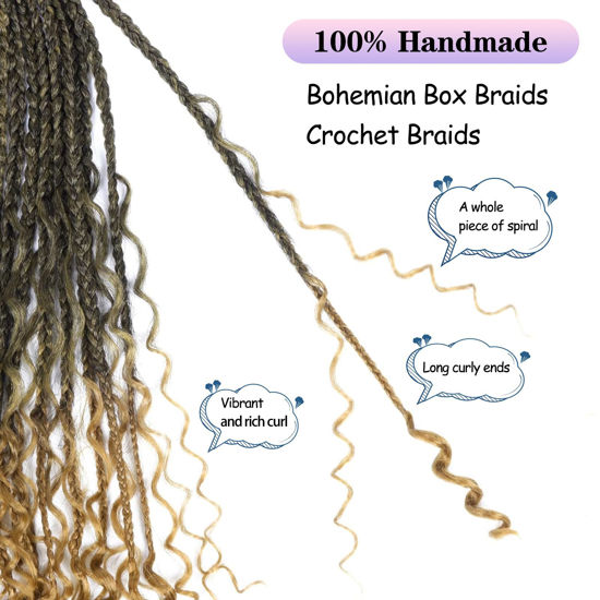 GetUSCart- Goddess Box Braids Crochet Hair With Curly Ends 8 Inch ...