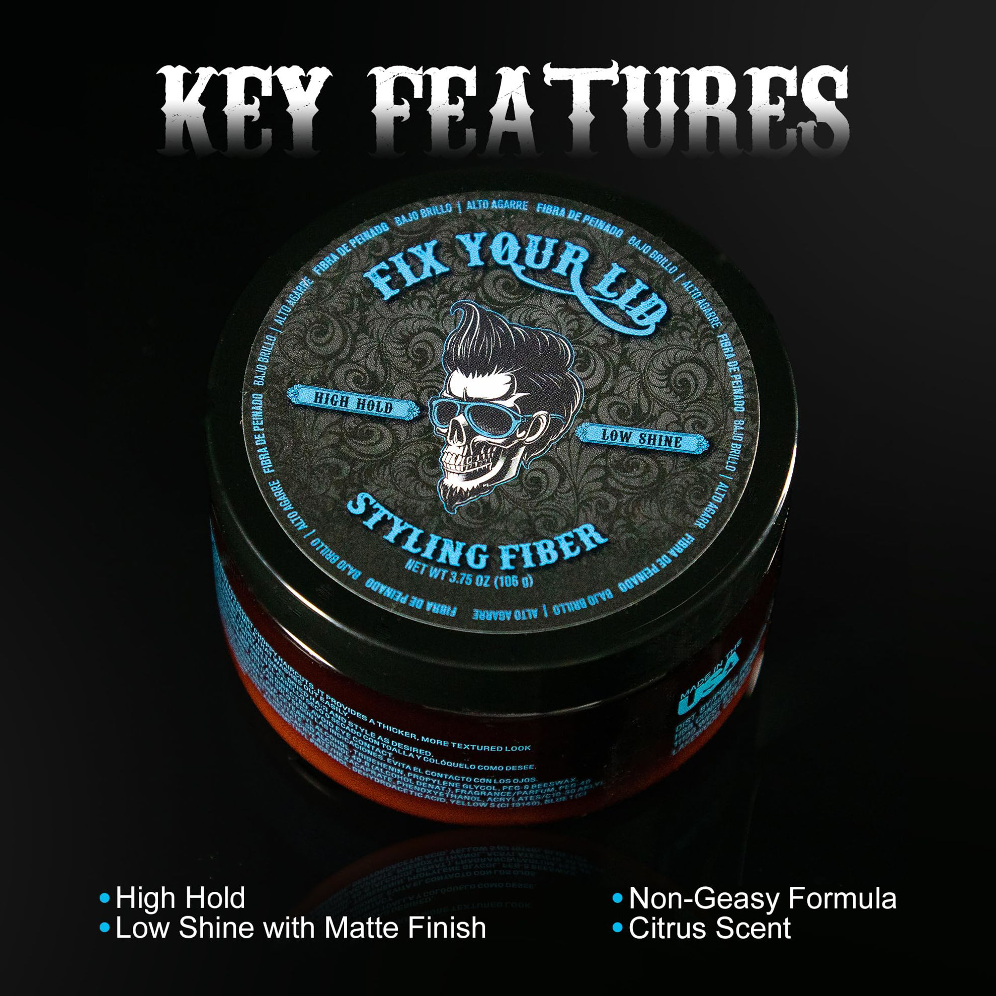 GetUSCart- Fix Your Lid-Hair Styling Fiber for Men's and Boys' Short ...