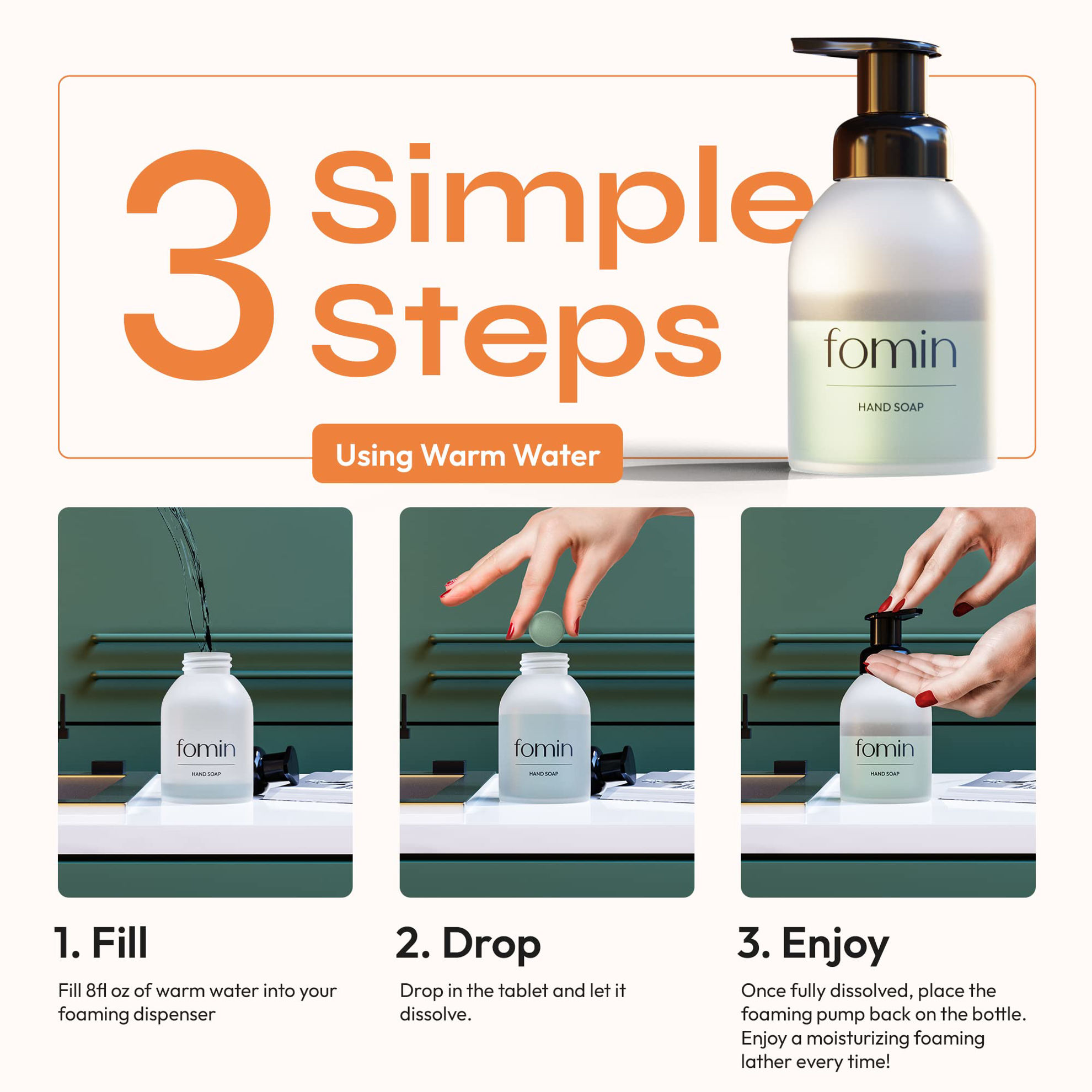 GetUSCart- FOMIN - Sustainable Soap Starter Kit - 16 Foaming Hand Soap ...
