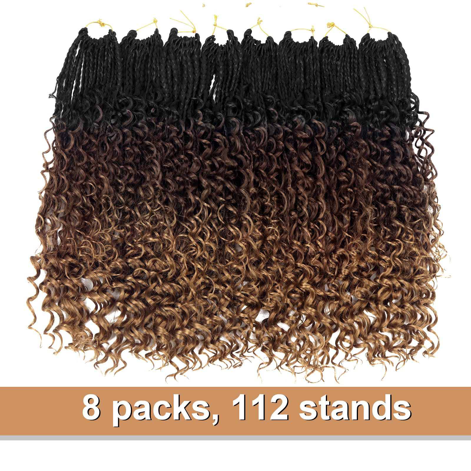 GetUSCart- Goddess Box Braids Crochet Hair With Curly Ends 20 Inch ...