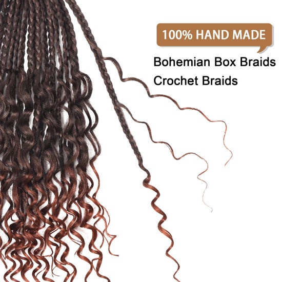 GetUSCart- Goddess Box Braids Crochet Hair With Curly Ends 16 Inch ...