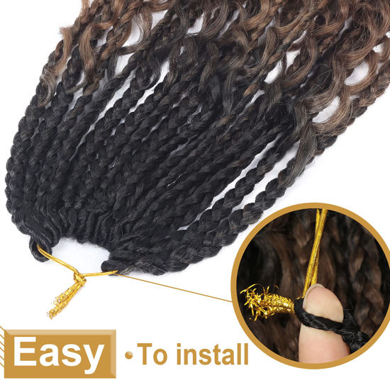 GetUSCart- Goddess Box Braids Crochet Hair With Curly Ends 22 Inch ...