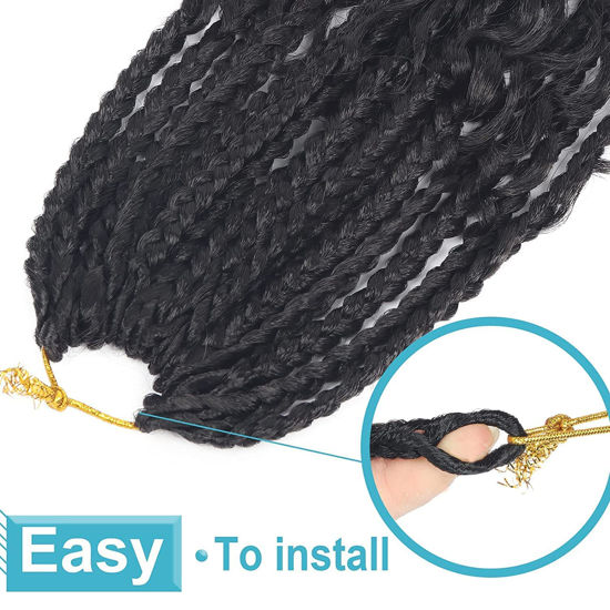 GetUSCart- Goddess Box Braids Crochet Hair With Curly Ends 8 Inch ...