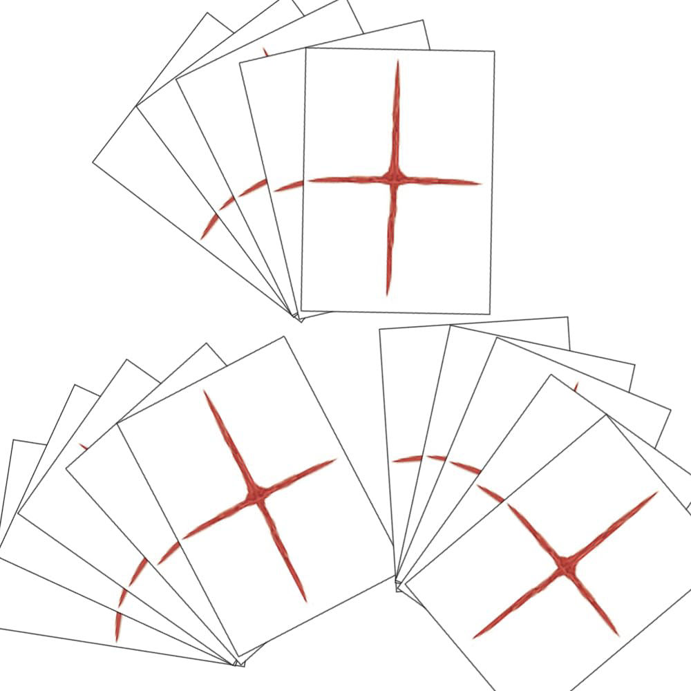 GetUSCart- Scar Cross Tattoos, Temporary Face Tattoo, Fake Halloween ...