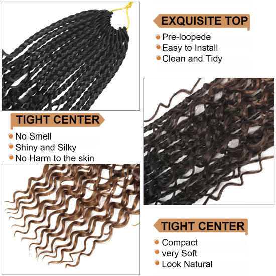 GetUSCart- Goddess Box Braids Crochet Hair With Curly Ends 16 Inch ...