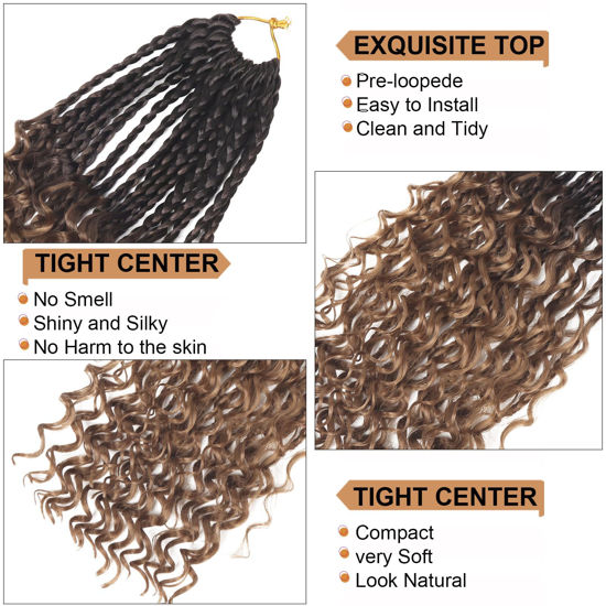 GetUSCart- Goddess Box Braids Crochet Hair With Curly Ends 12 Inch ...