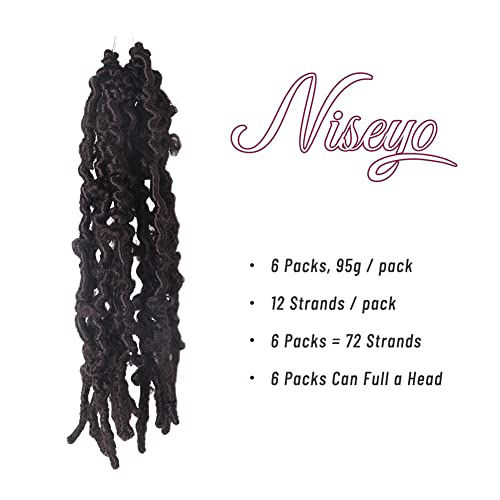 GetUSCart- Niseyo 6 Packs Butterfly Locs Crochet Hair 12 Inch Pre ...