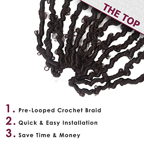 GetUSCart- Niseyo 6 Packs Butterfly Locs Crochet Hair 12 Inch Pre ...