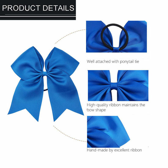 GetUSCart- Large Cheer bow, Hipcheer 8 Inch Large Jumbo Cheer Hair Bows ...