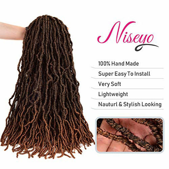 GetUSCart- Niseyo New Faux Locs 30 Inch Crochet Hair 6 Packs Long Pre ...