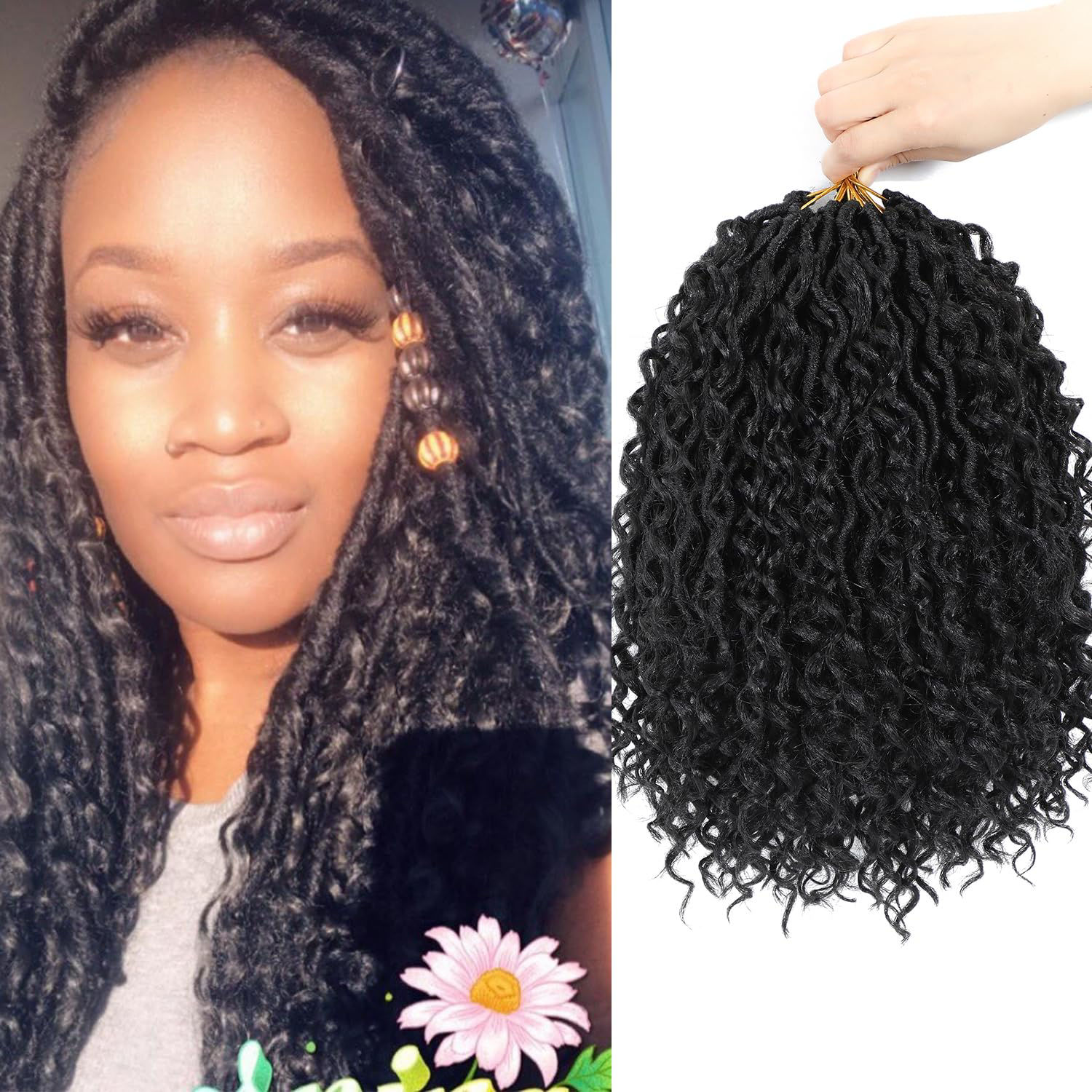 GetUSCart- 8 Packs Crochet Hair for Black women, Goddess Locs Crochet ...