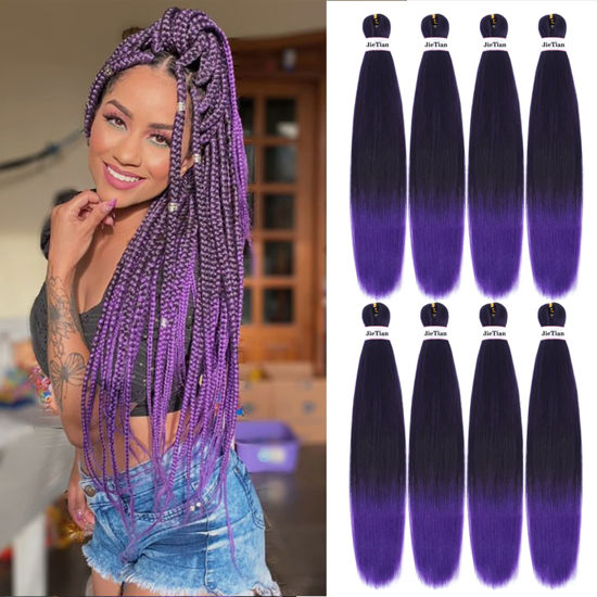 GetUSCart- Liang Dian Pre Stretched Braiding Hair Ombre 30 Inch 8 Packs ...