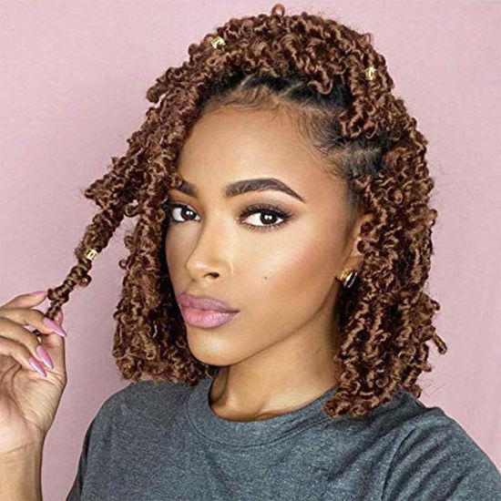 GetUSCart- 6 Packs Butterfly Locs Crochet Hair 12 Inch Pre-looped Bob ...