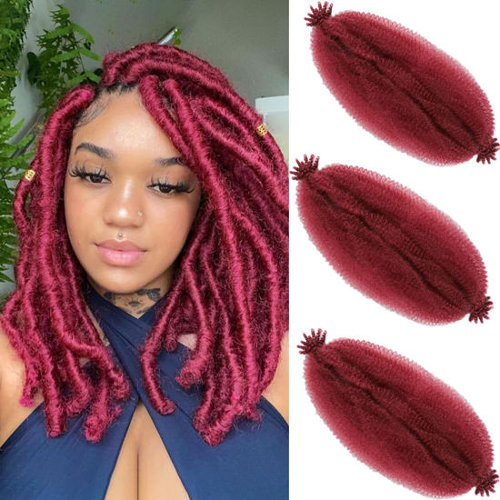 GetUSCart- Springy Afro Twist Hair 20 Inch 3 Packs Pink Color Pre ...