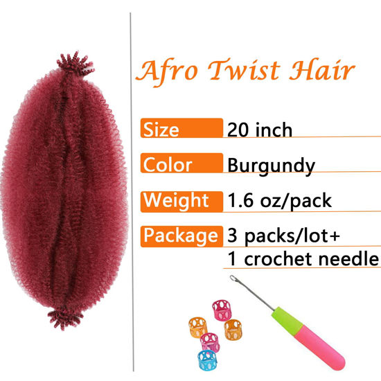 GetUSCart- Springy Afro Twist Hair 20 Inch 3 Packs Pink Color Pre ...