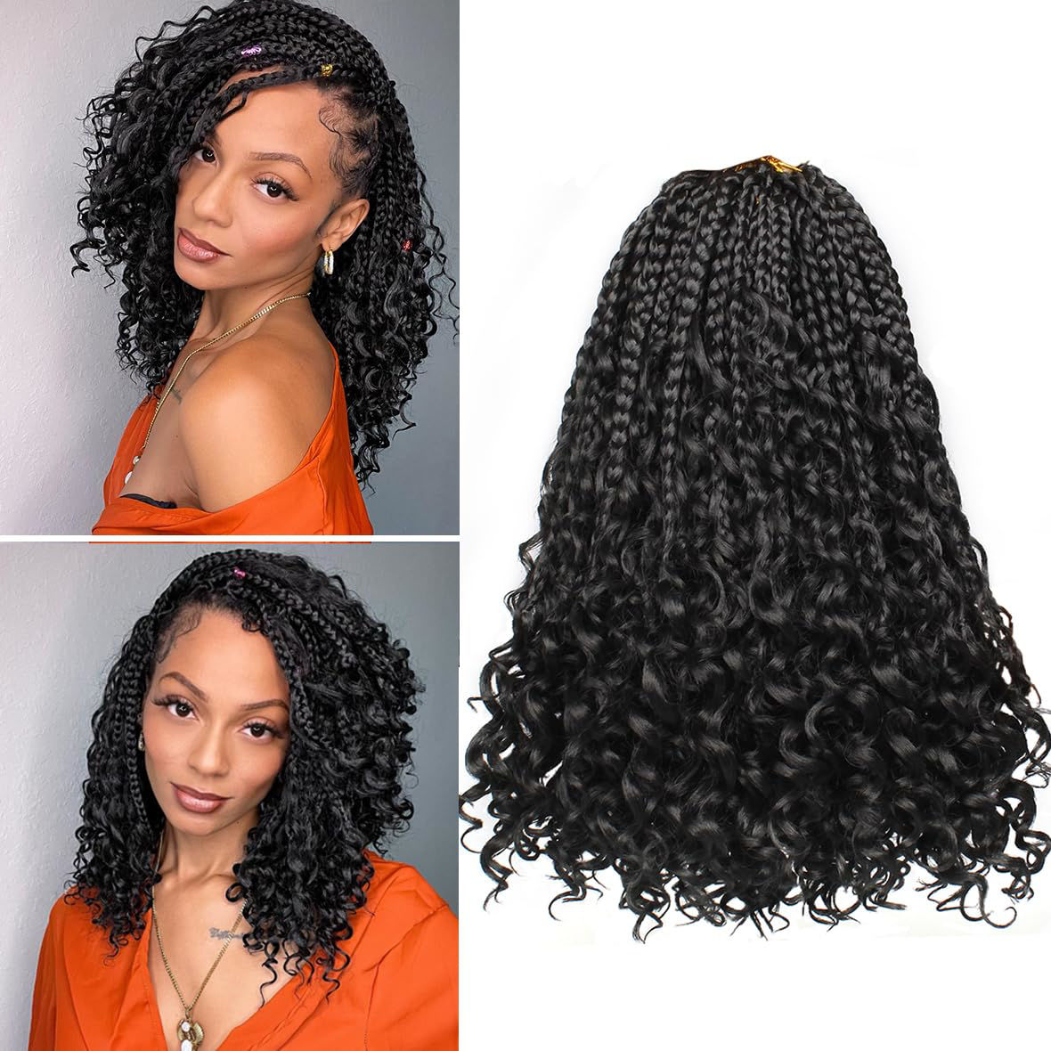 GetUSCart- Beverlee Goddess Box Braids Crochet Hair 12 Inch Boho Box ...