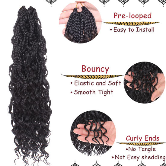 GetUSCart- Beverlee Goddess Box Braids Crochet Hair 12 Inch Boho Box ...