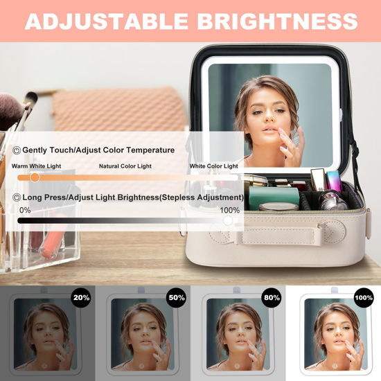 GetUSCart- Mocado Travel Makeup Bag with LED Lighted Mirror,Travel ...