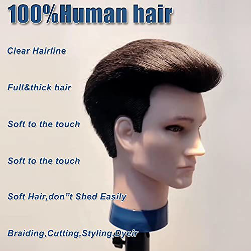 GetUSCart- Mannequin Head with Human Hair Manikin Head 12 inch 100% ...