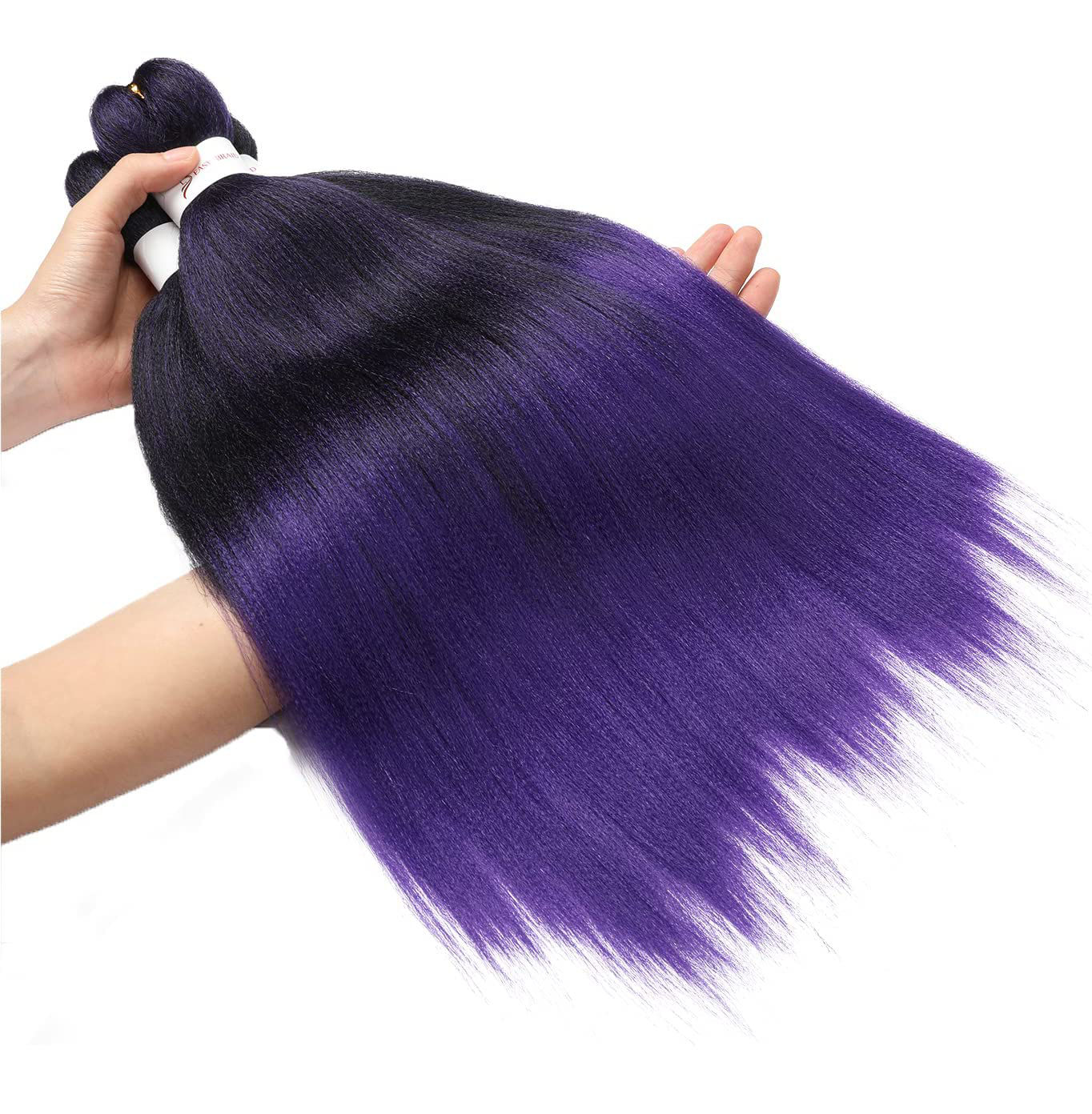 GetUSCart- Purple Braiding Hair Pre Stretched 14 inch 3 Packs Kids Braiding Hair Soft Yaki ...