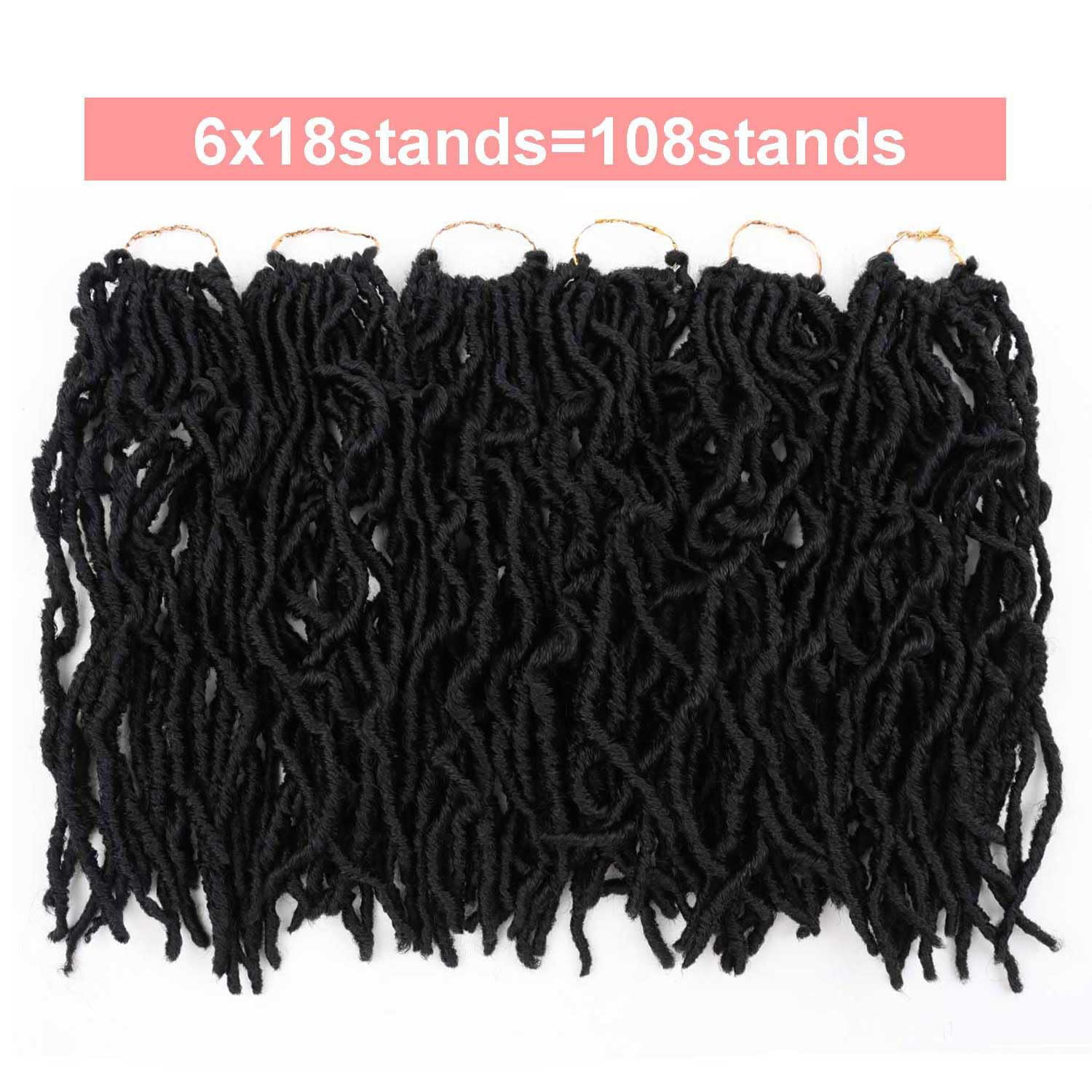 GetUSCart- Layashow Short Soft Locs Crochet Hair Pre Looped 6 Packs 12 ...