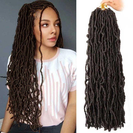 GetUSCart- 24 Inch Soft Locs Crochet Hair Pre Looped 6 Packs Faux Locs ...
