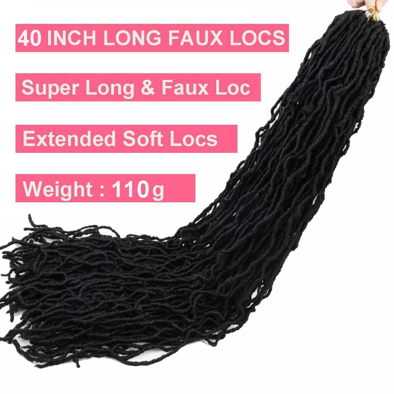 GetUSCart- 40 Inch Super Long Soft Locs Crochet Hair Pre Looped 6 Packs ...