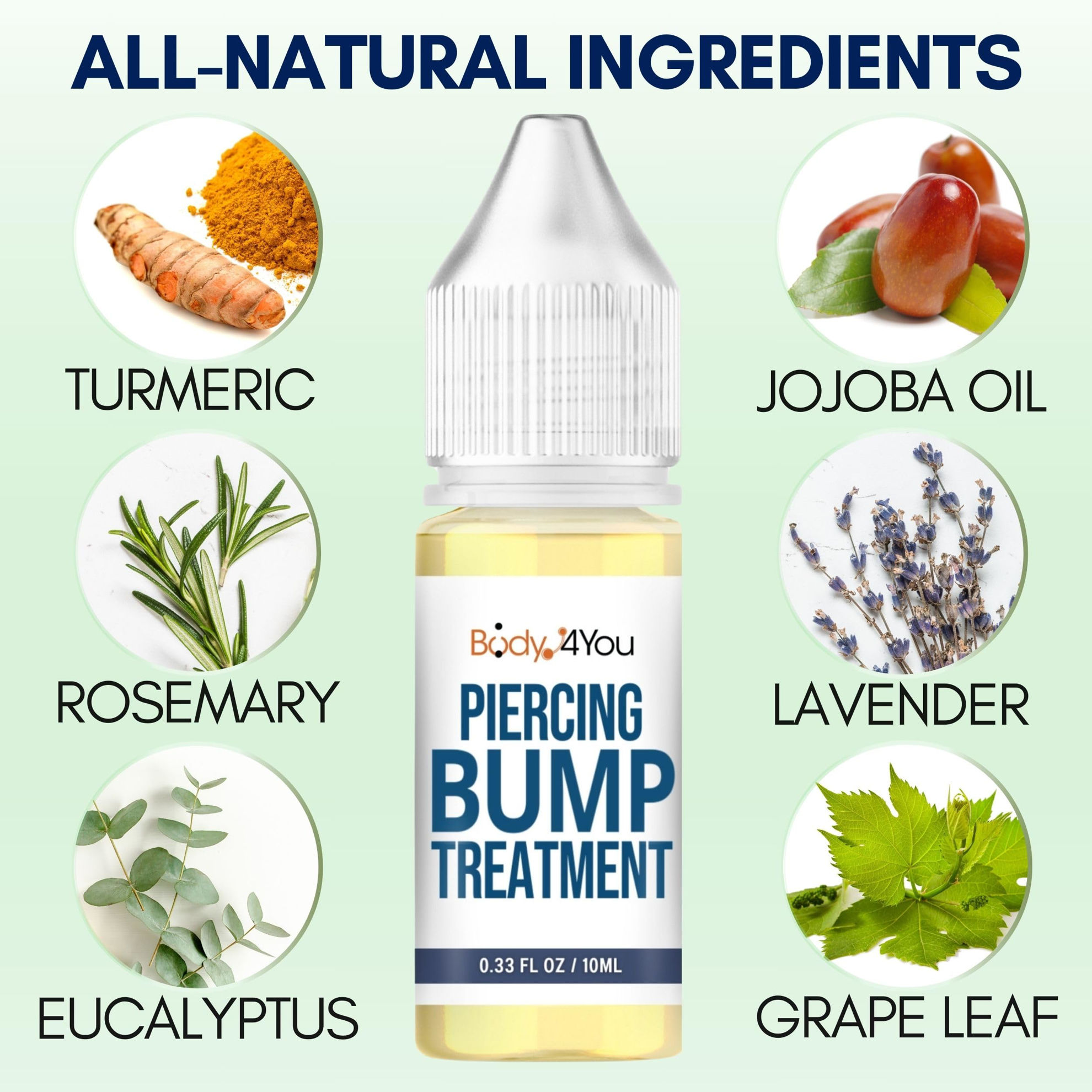 GetUSCart- BodyJ4You Piercing Bump Treatment Keloid Bump Removal | Nose Piercing Cleaner Ear ...