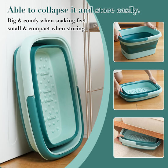 GetUSCart- moohemoo Collapsible Foot Bath Basin Foot soak Tub, Foot ...