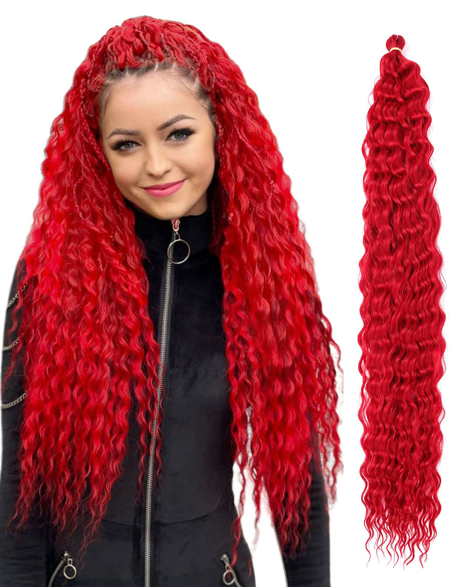 GetUSCart- Curly Braiding Hair 30 Inch Ocean Wave Crochet Hair For ...