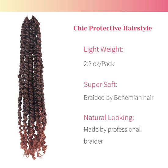 GetUSCart- The BOHOBABE Pre-twisted Passion Twist Crochet Hair 14 Inch ...