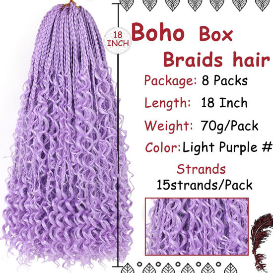 GetUSCart- Beverlee 18 Inch Boho Box Braids 8 Packs Goddess Box Braids ...